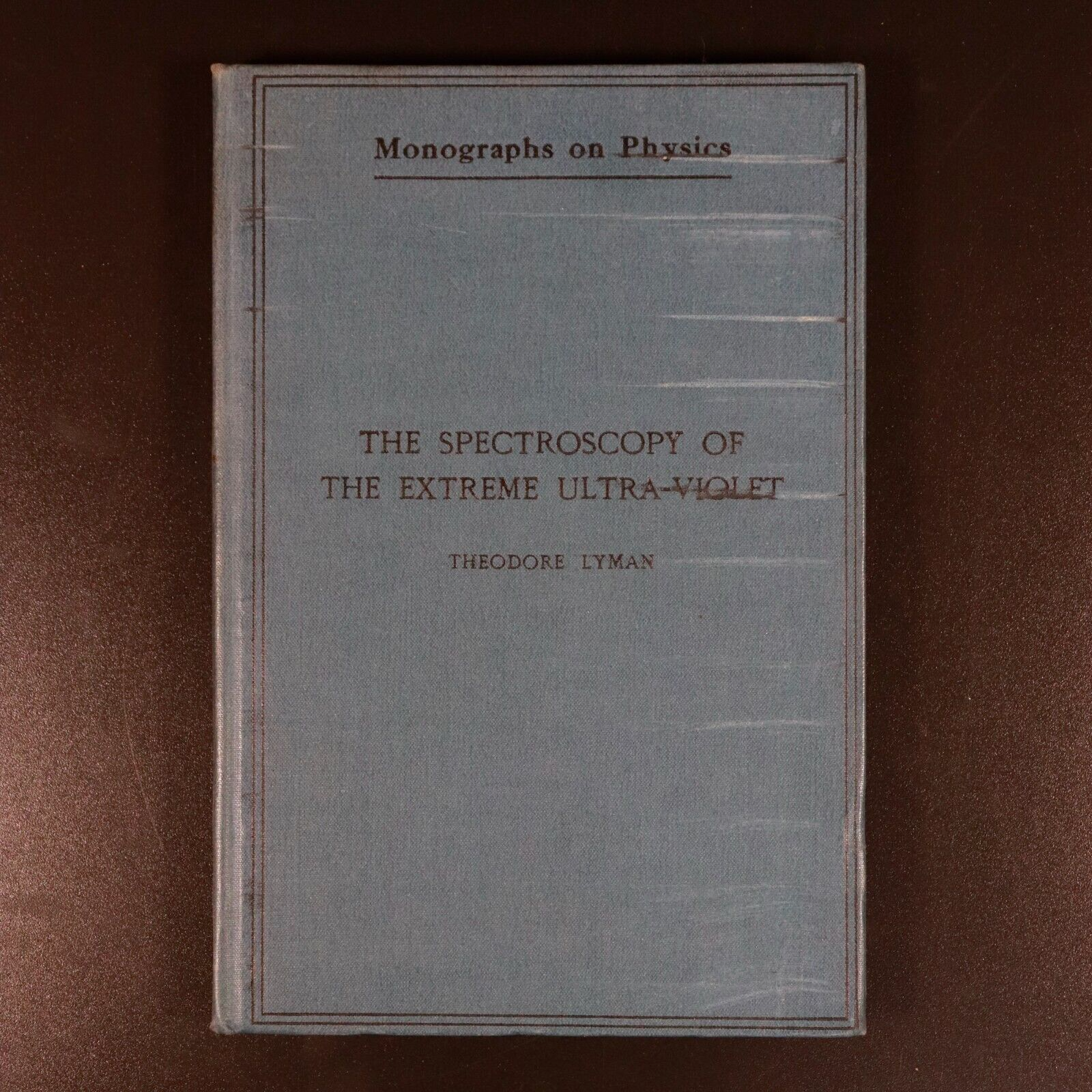 1914 Spectroscopy Of Extreme Ultra Violet Light by T. Lyman Antique Sc ...