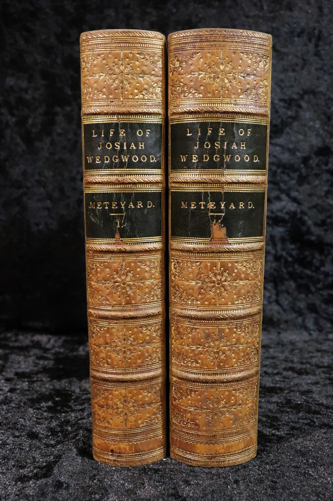 1865 The Life Of Josiah Wedgwood Antique British Biography Book Set 2 ...